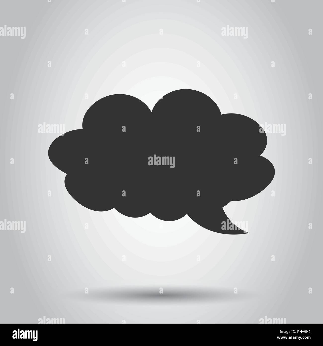 Blank empty speech bubble vector icon in flat style. Dialogue box on ...