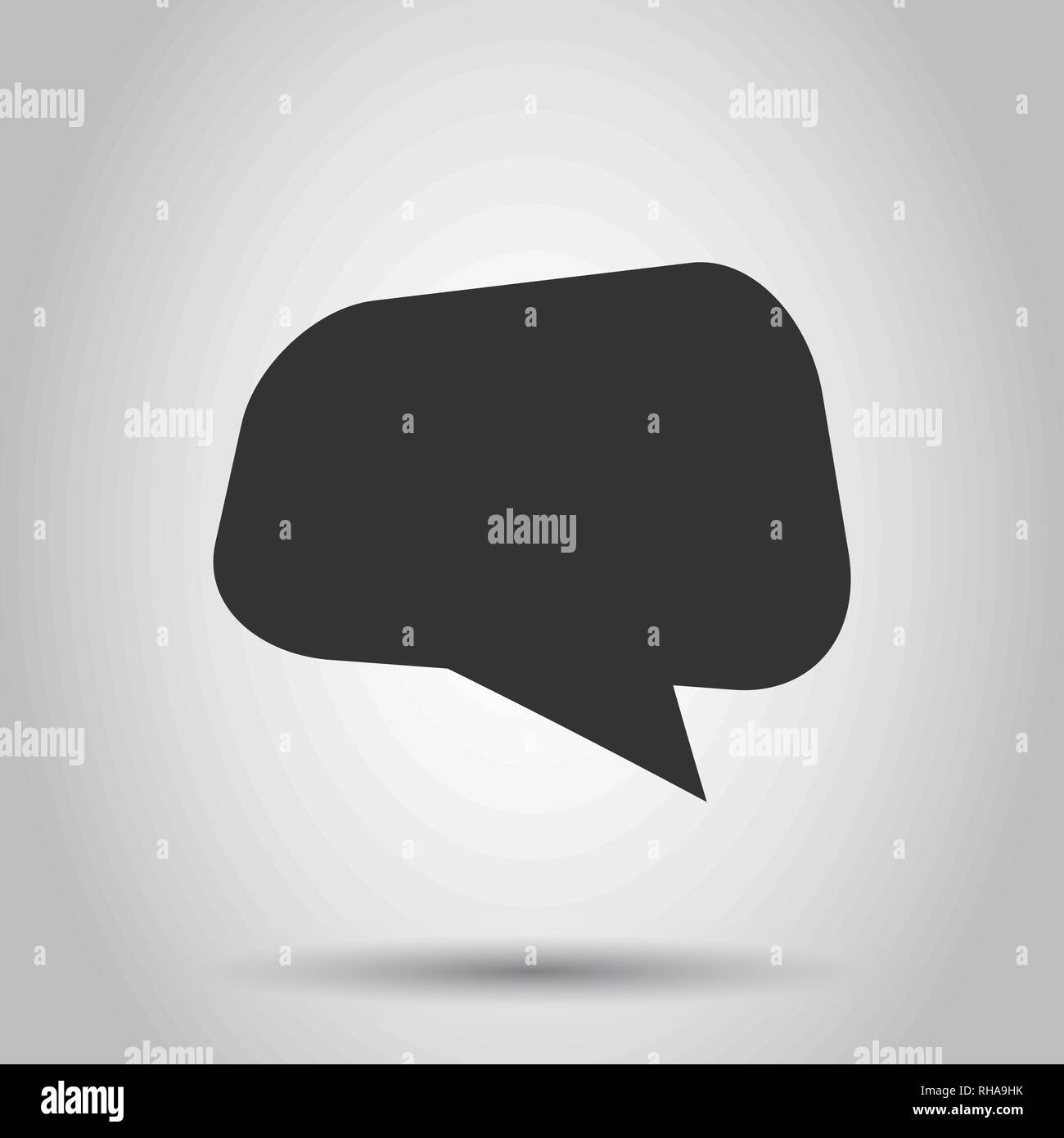 Blank empty speech bubble vector icon in flat style. Dialogue box on white background. Speech ...