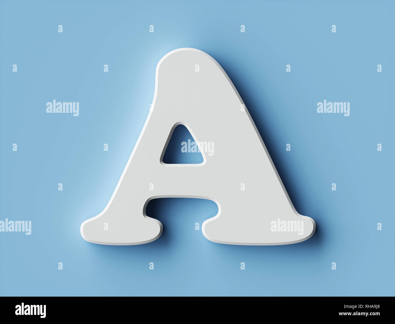 Blue Capital Letter A