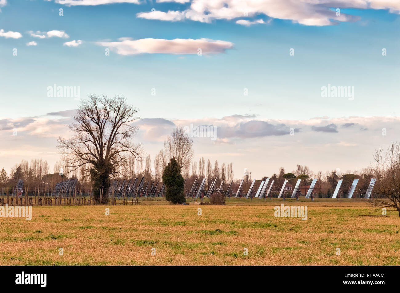 photovoltaic panels in Italian countryside Stock Photo - Alamy