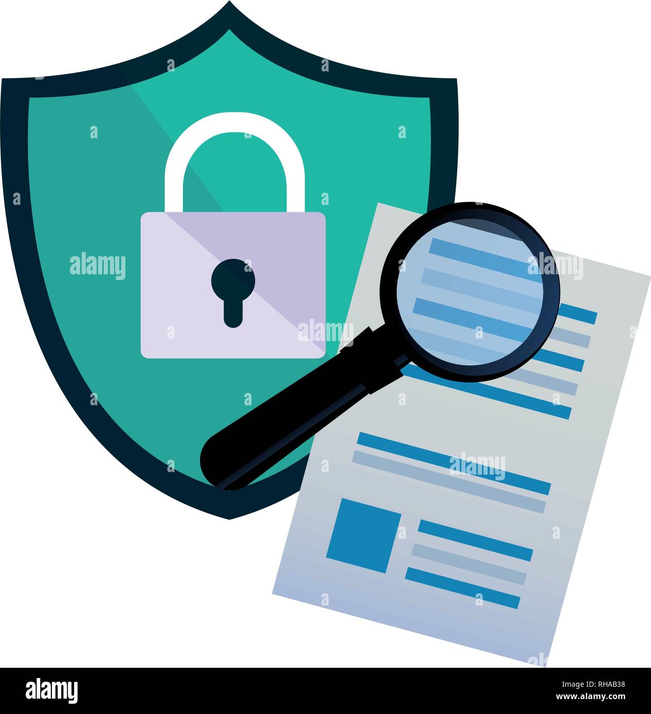 shield protection patent analysis digital copyright vector illustration ...