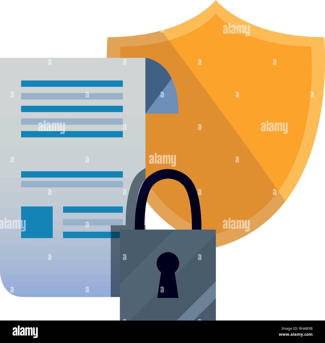 shield protection patent security copyright vector illustration Stock ...