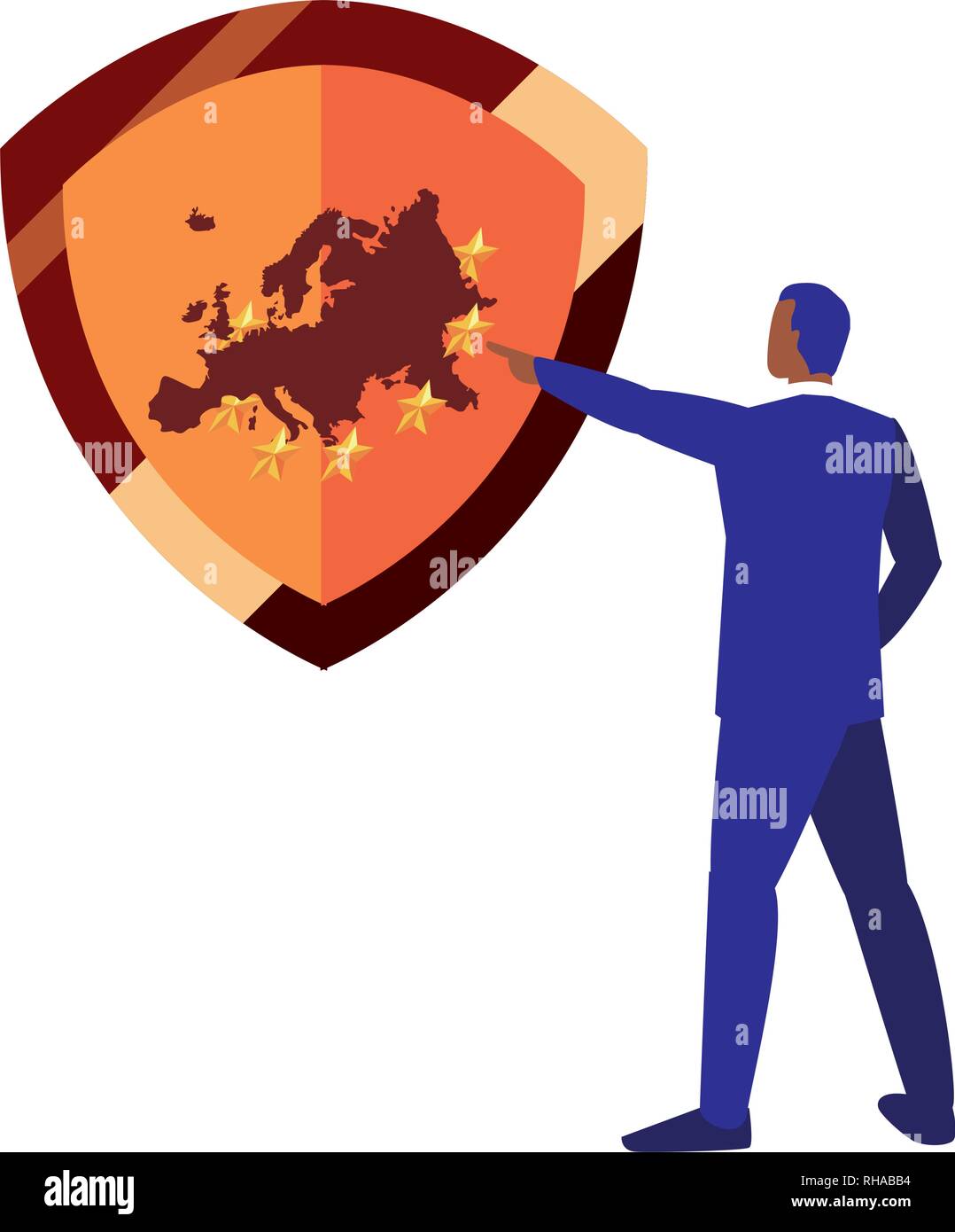 businessman shield protection copyright of intellectual vector ...