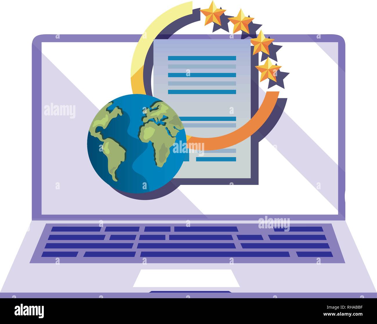 laptop world digital copyright of intellectual vector illustration ...