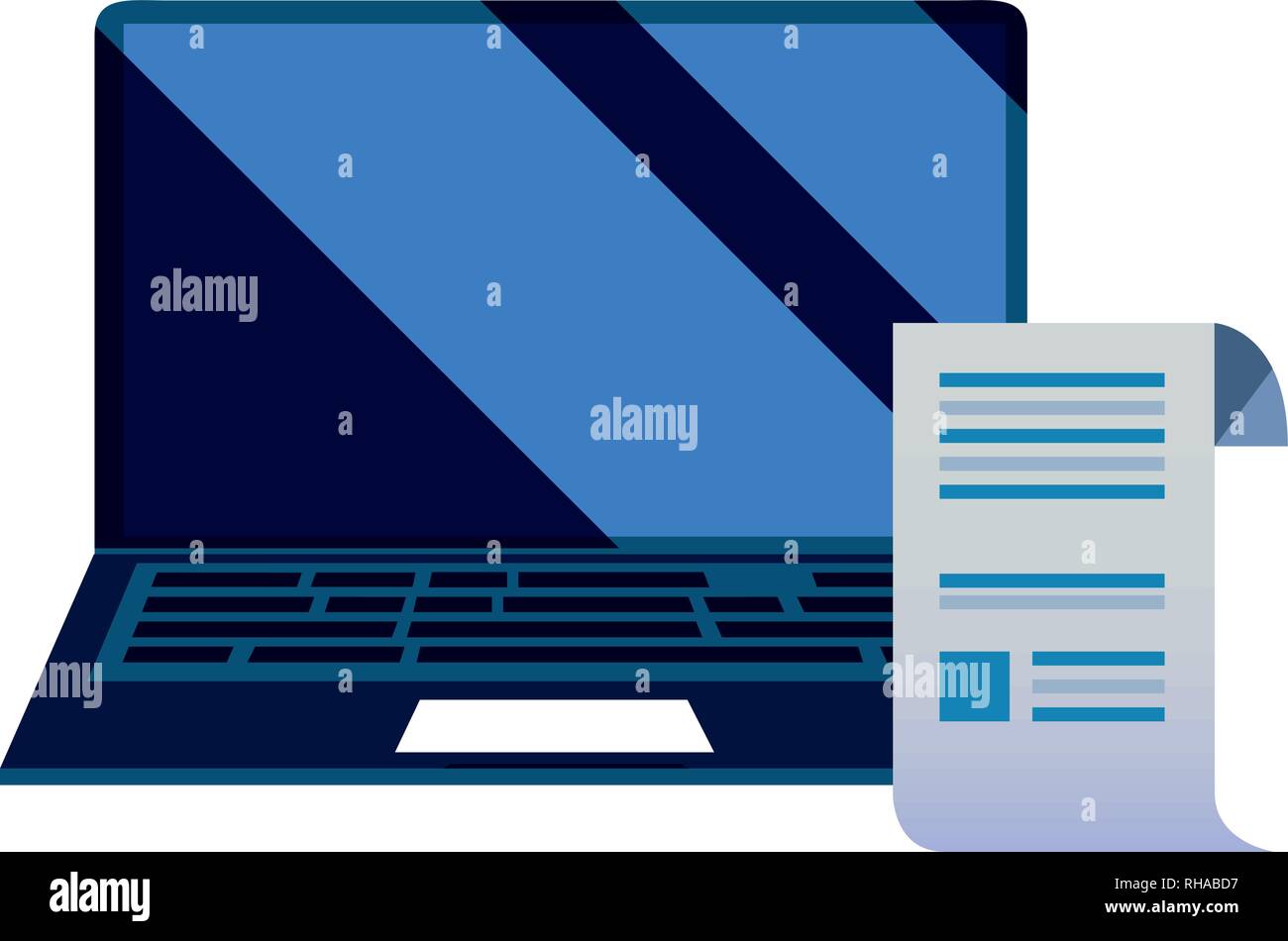 laptop device digital patent copyright vector illustration Stock Vector ...