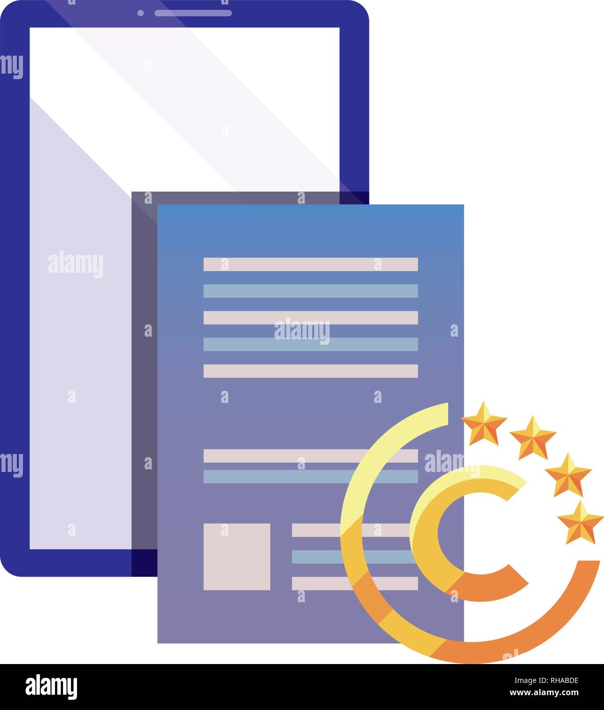 mobile device digital patent copyright vector illustration Stock Vector ...