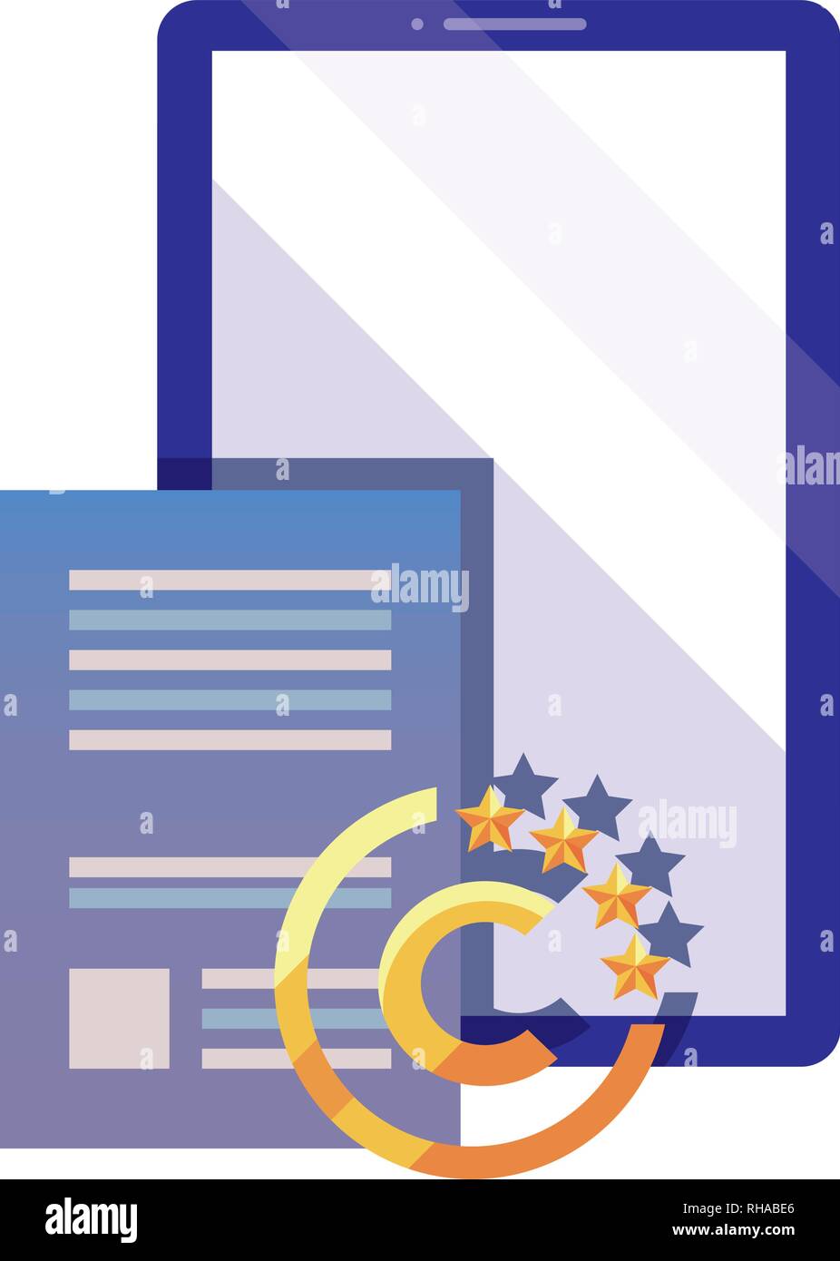 mobile digital patent symbol copyright vector illustration Stock Vector ...