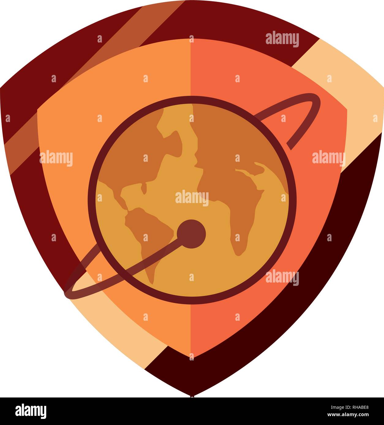 world shield protection sign copyright vector illustration Stock Vector ...