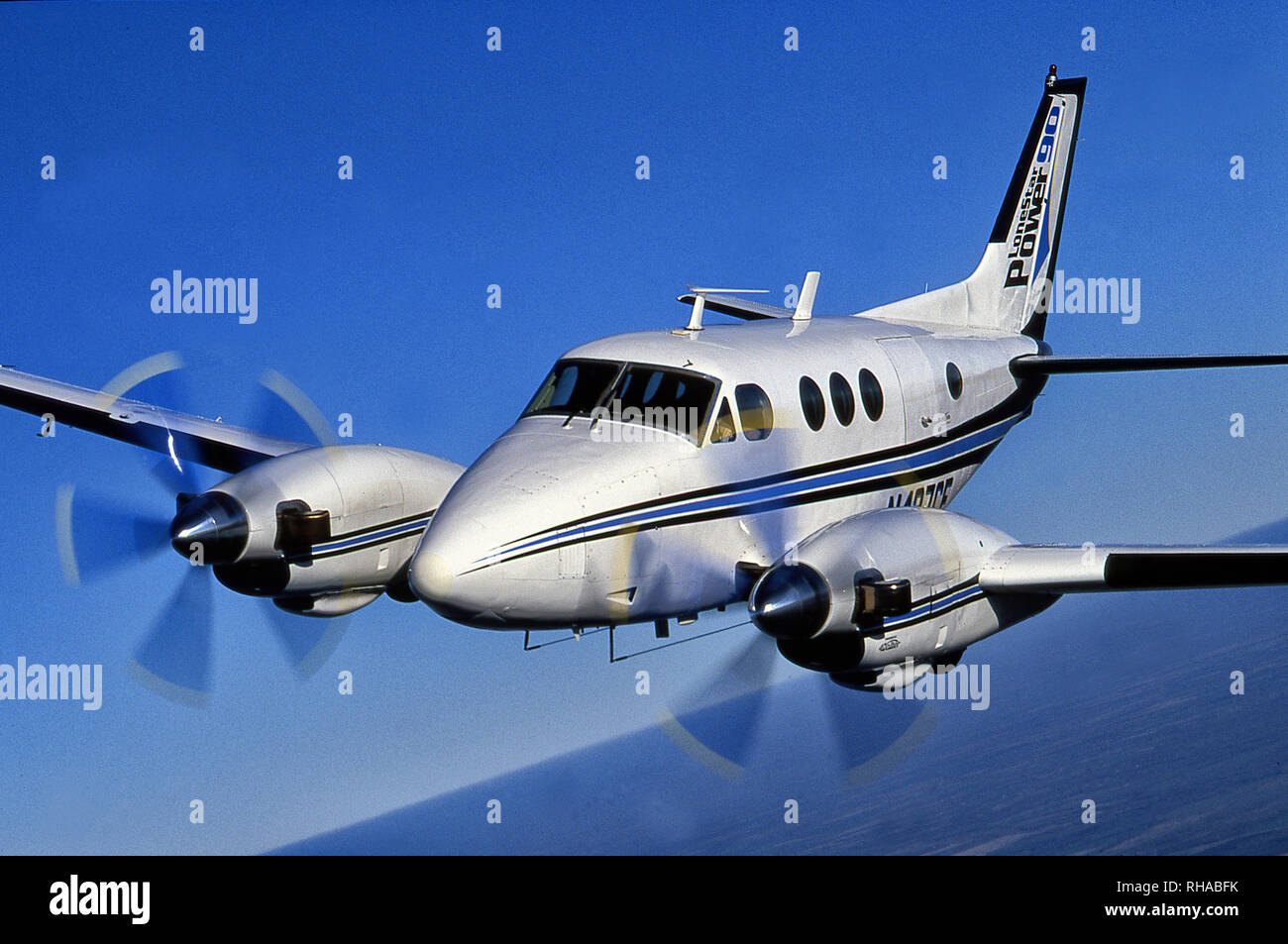 Beechcraft Turbo Prop King air private airplane Stock Photo - Alamy