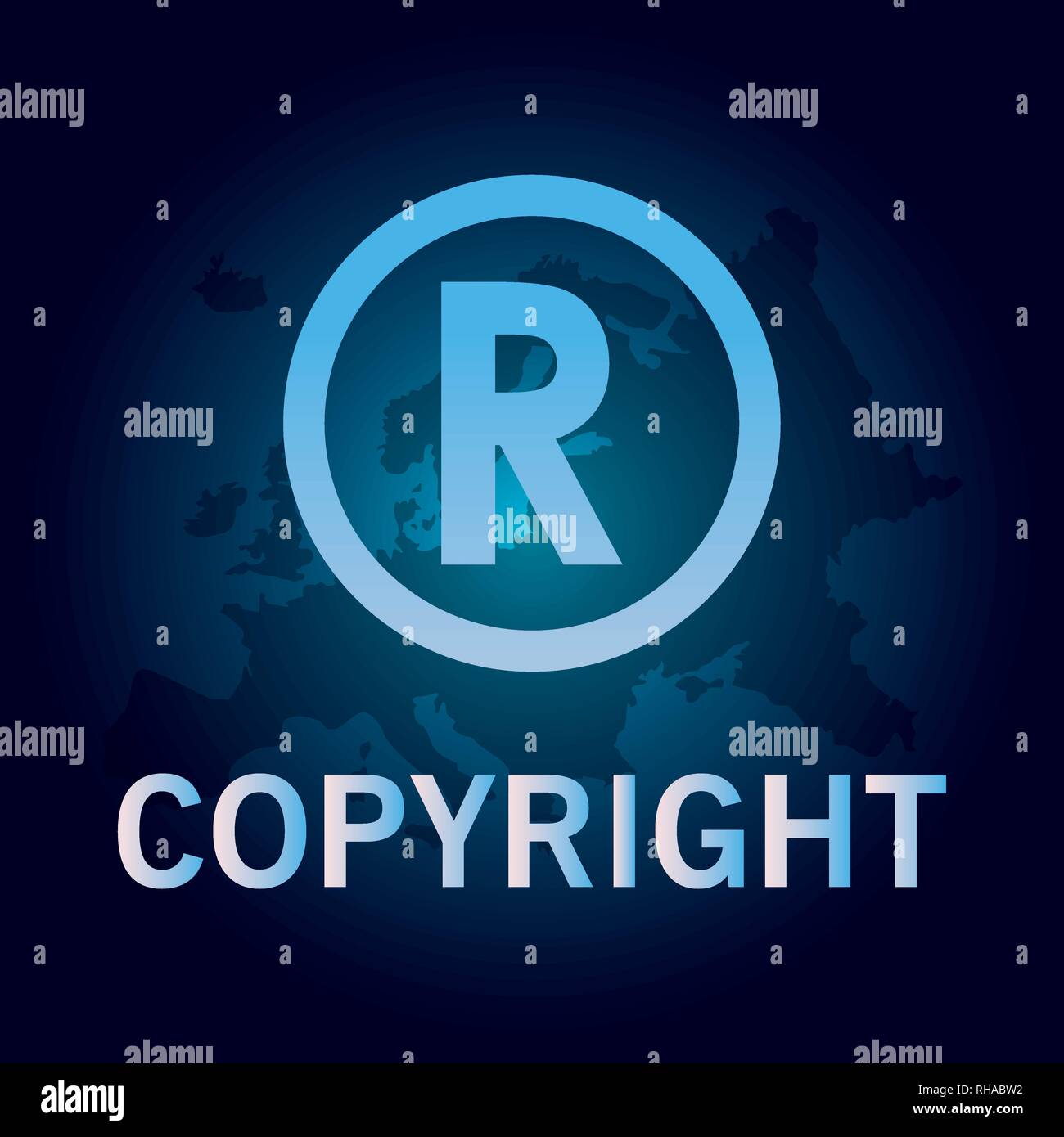 copyright of property intellectual sign vector illustration Stock ...