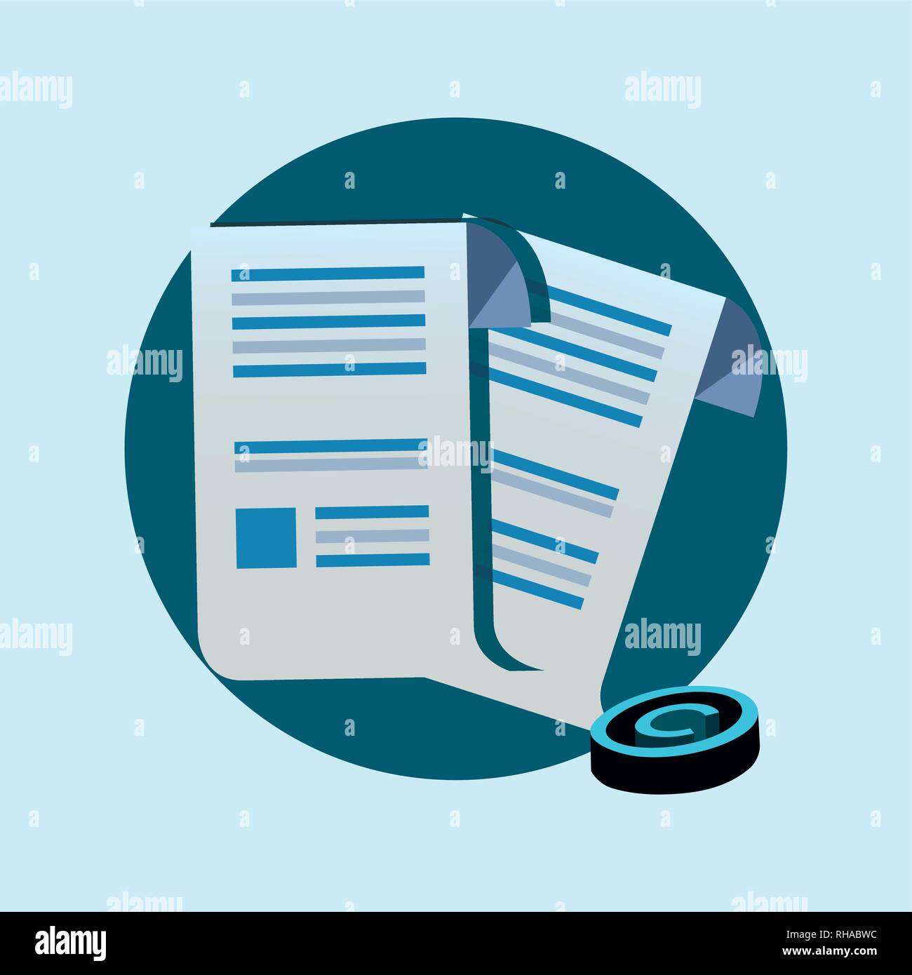 patents information paper copyright sign vector illustration Stock ...