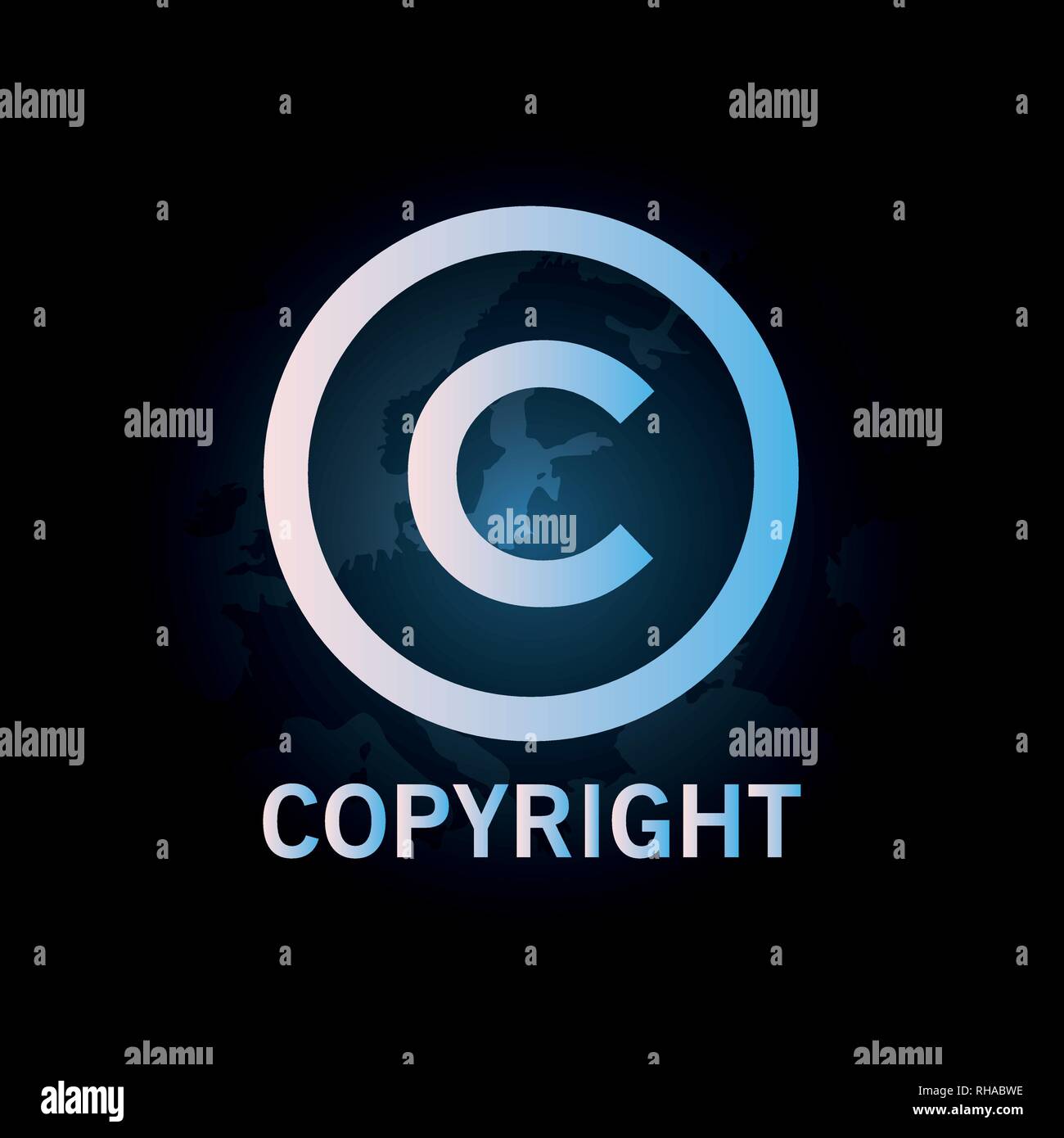 copyright of property intellectual sign vector illustration Stock ...