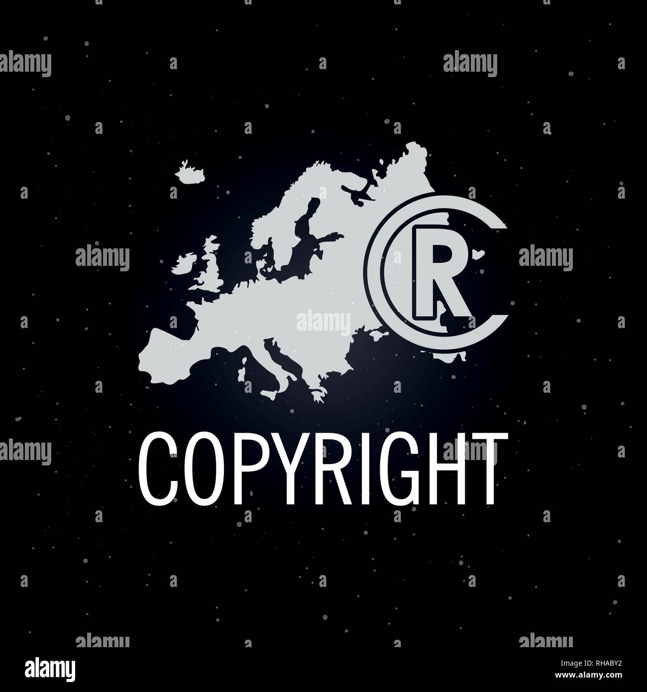 european union regulation registered copyright vector illustration ...