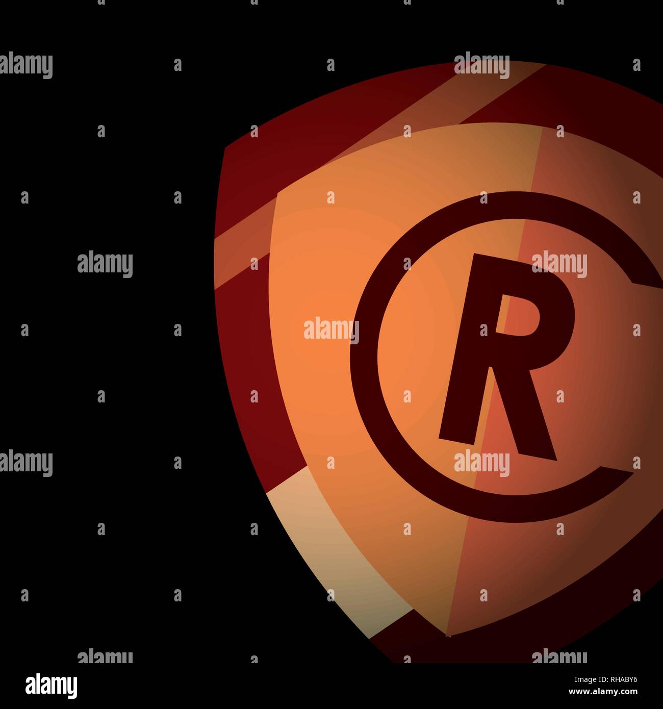 copyright of intellectual registered shield protection vector ...