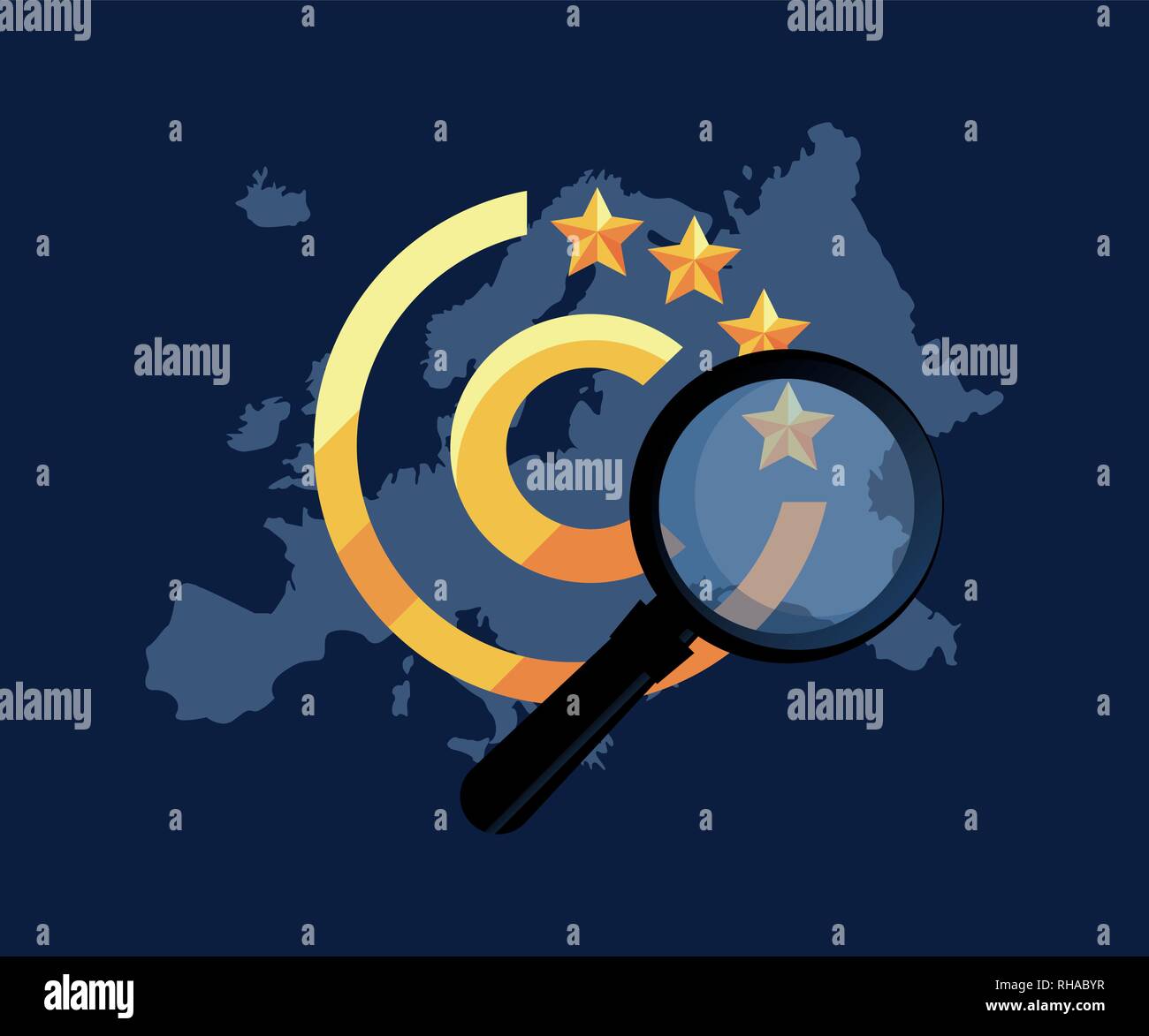 european union regulation analysis copyright vector illustration Stock ...