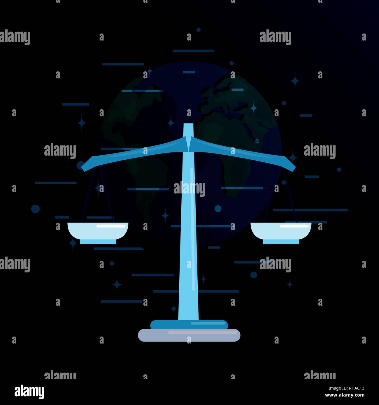 copyright balance justice protection sign vector illustration Stock ...