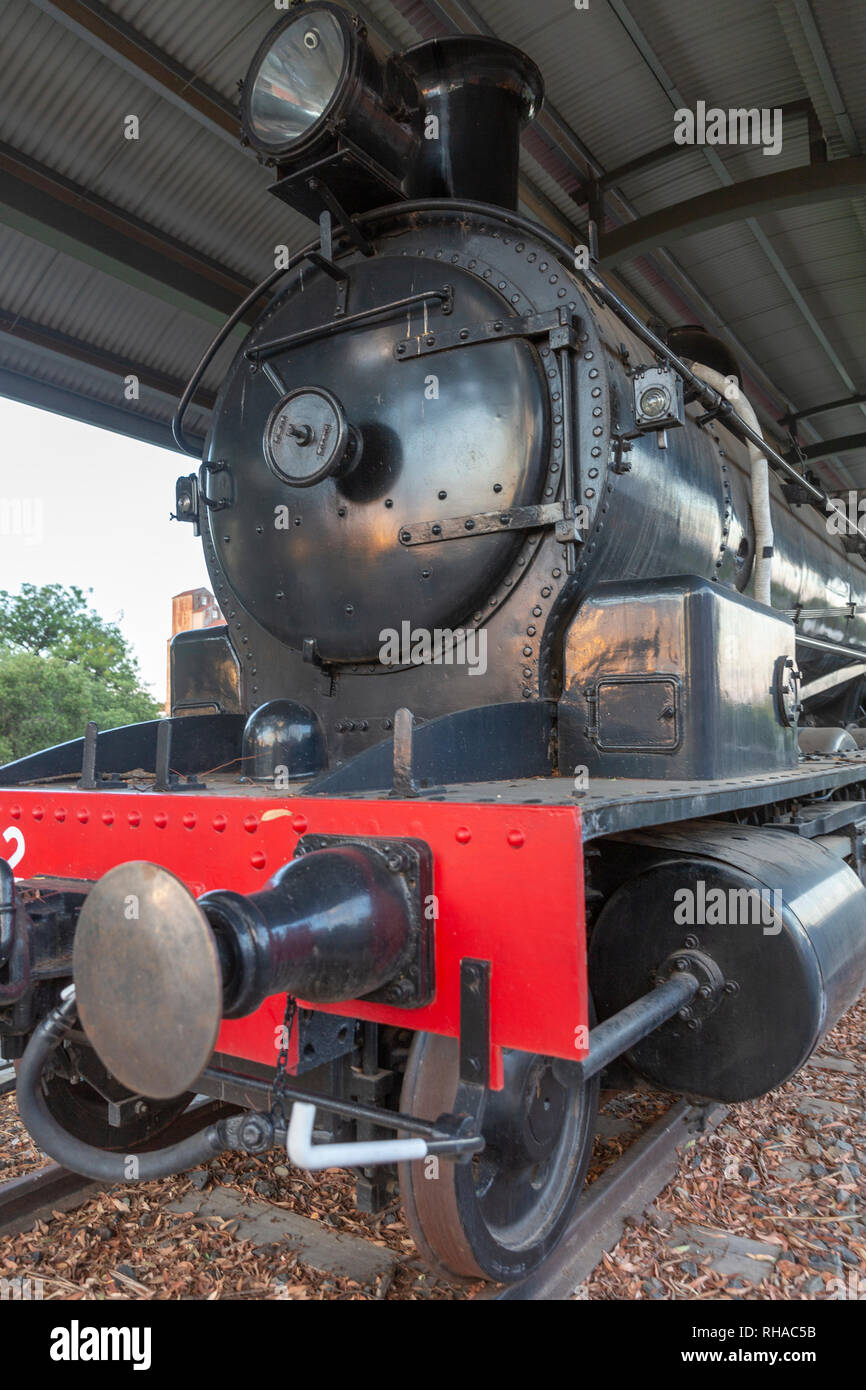 Chifley steam locomotive train engine on display at Bathurst railway ...