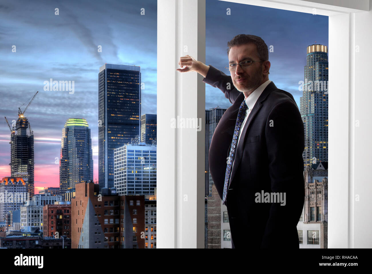 Leaning out of window high hi-res stock photography and images - Alamy