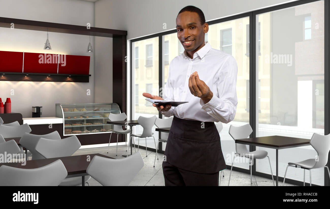 Waiter Server Working Employee Worker Staff Serving High Resolution ...