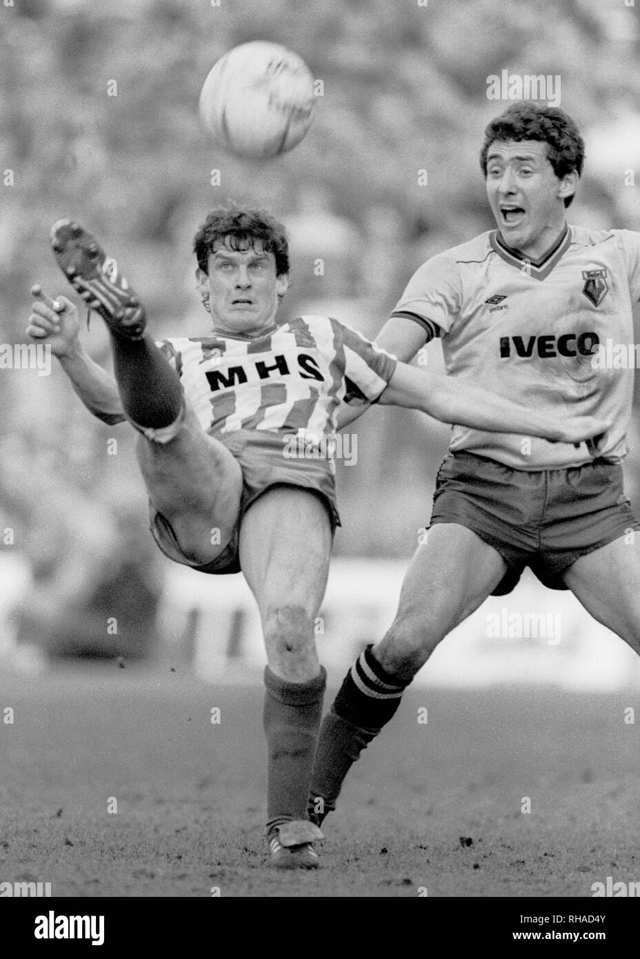 BRIAN MARWOOD , WILF ROSTRON, SHEFFIELD WEDNESDAY FC V WATFORD FC ...