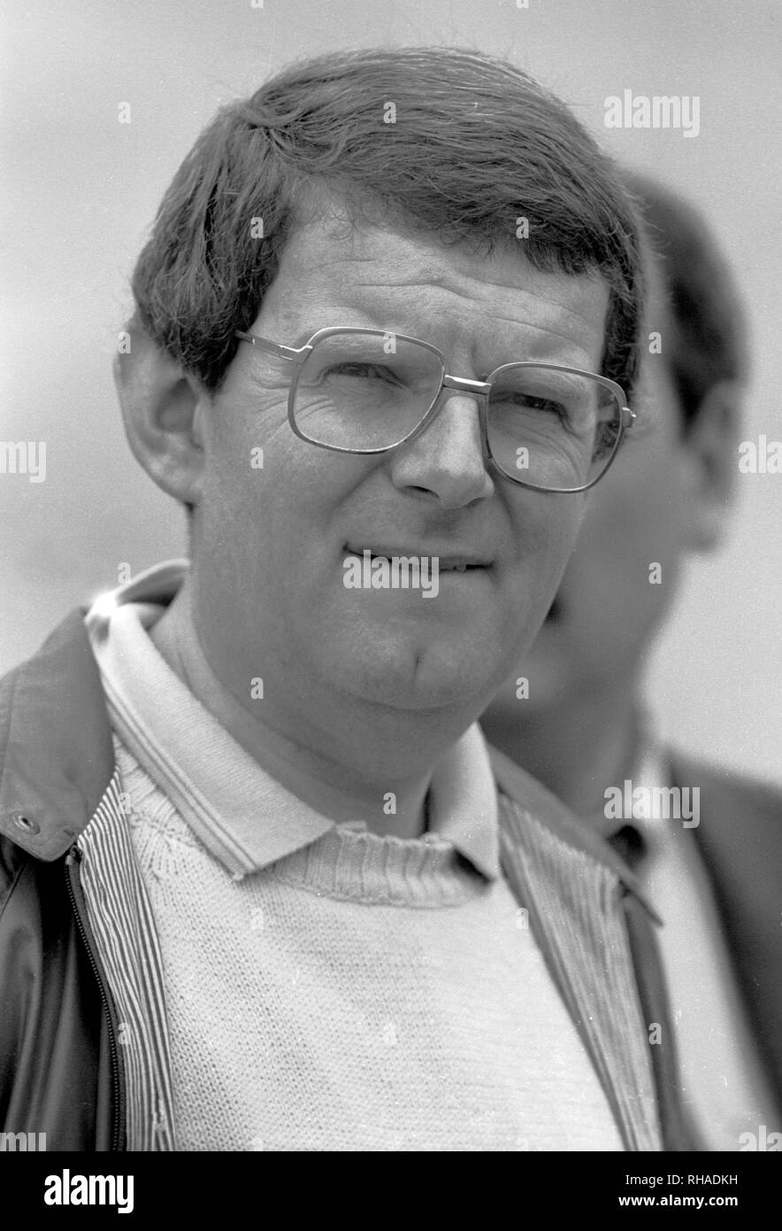 JOHN MOTSON, COMMENTATOR, , 1987 Stock Photo - Alamy