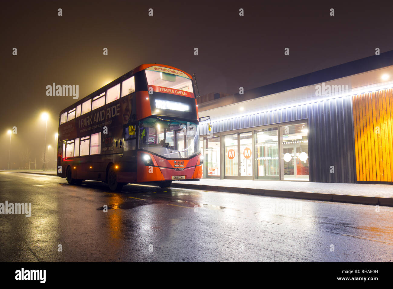 Temple Green Park & Ride Station in Leeds Stock Photo - Alamy