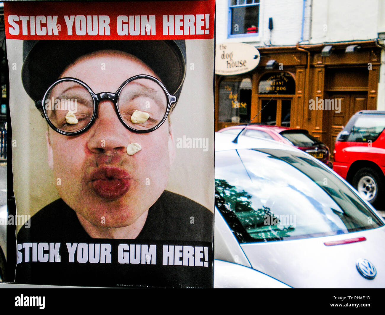 Chewing gum sticker hi-res stock photography and images - Alamy