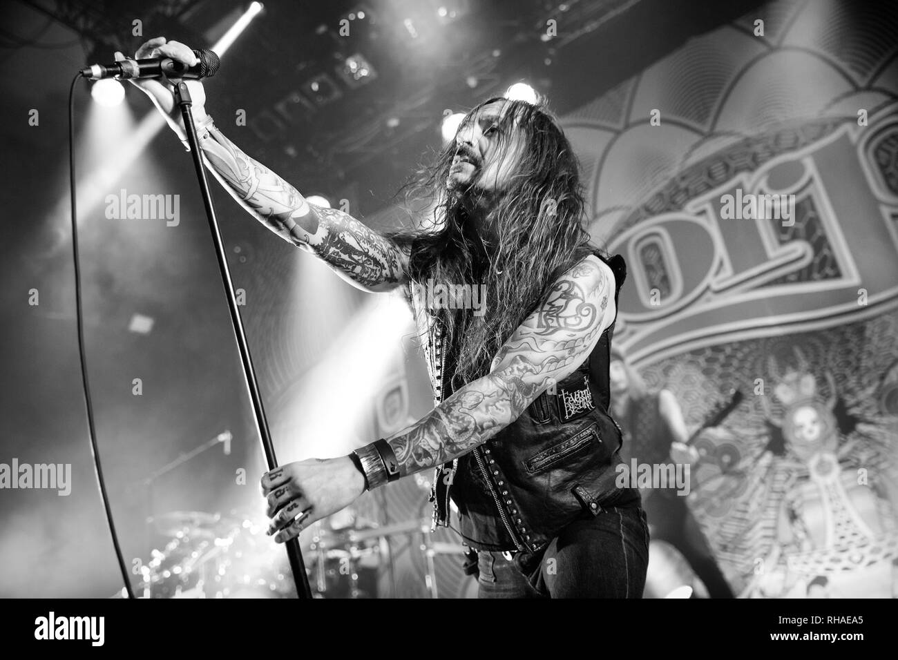 Norway, Oslo - January 16, 2019. The Finnish heavy metal band Amorphis ...
