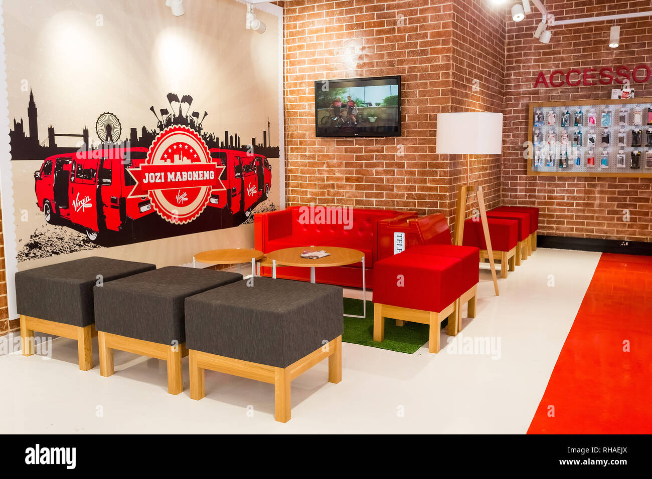 Johannesburg, South Africa - October 03 2013: Inside Interior of a ...