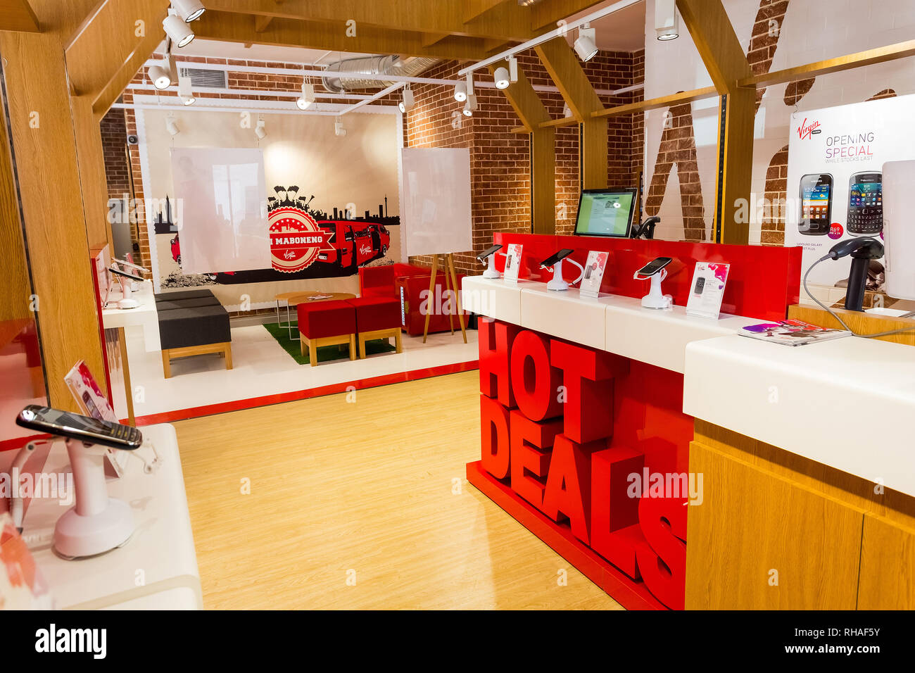 Johannesburg, South Africa - October 03 2013: Inside Interior of a ...