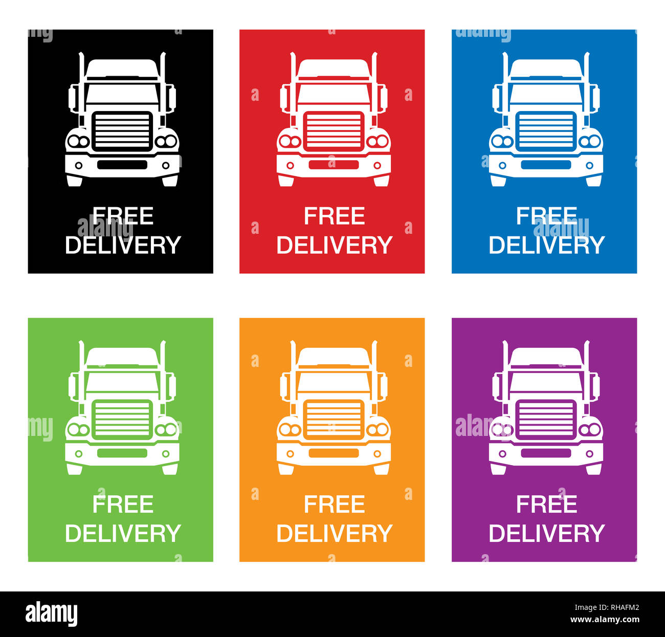 Free Shipping and Delivery Icons Stock Photo - Alamy