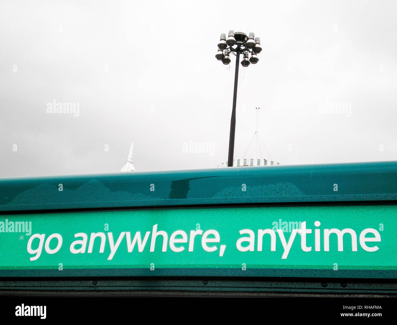 Principality Stadium superstructures and BT Tower seen from the Central ...