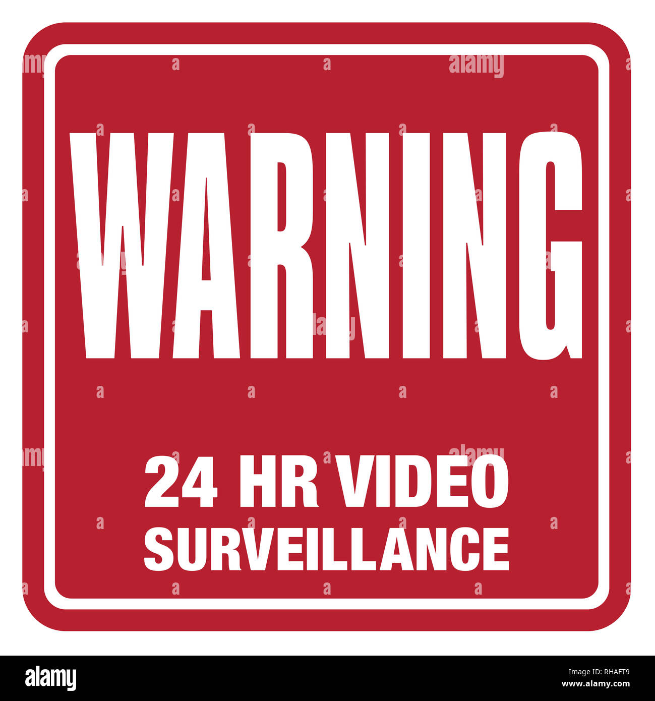 Security System Warning Sign Stock Photo - Alamy