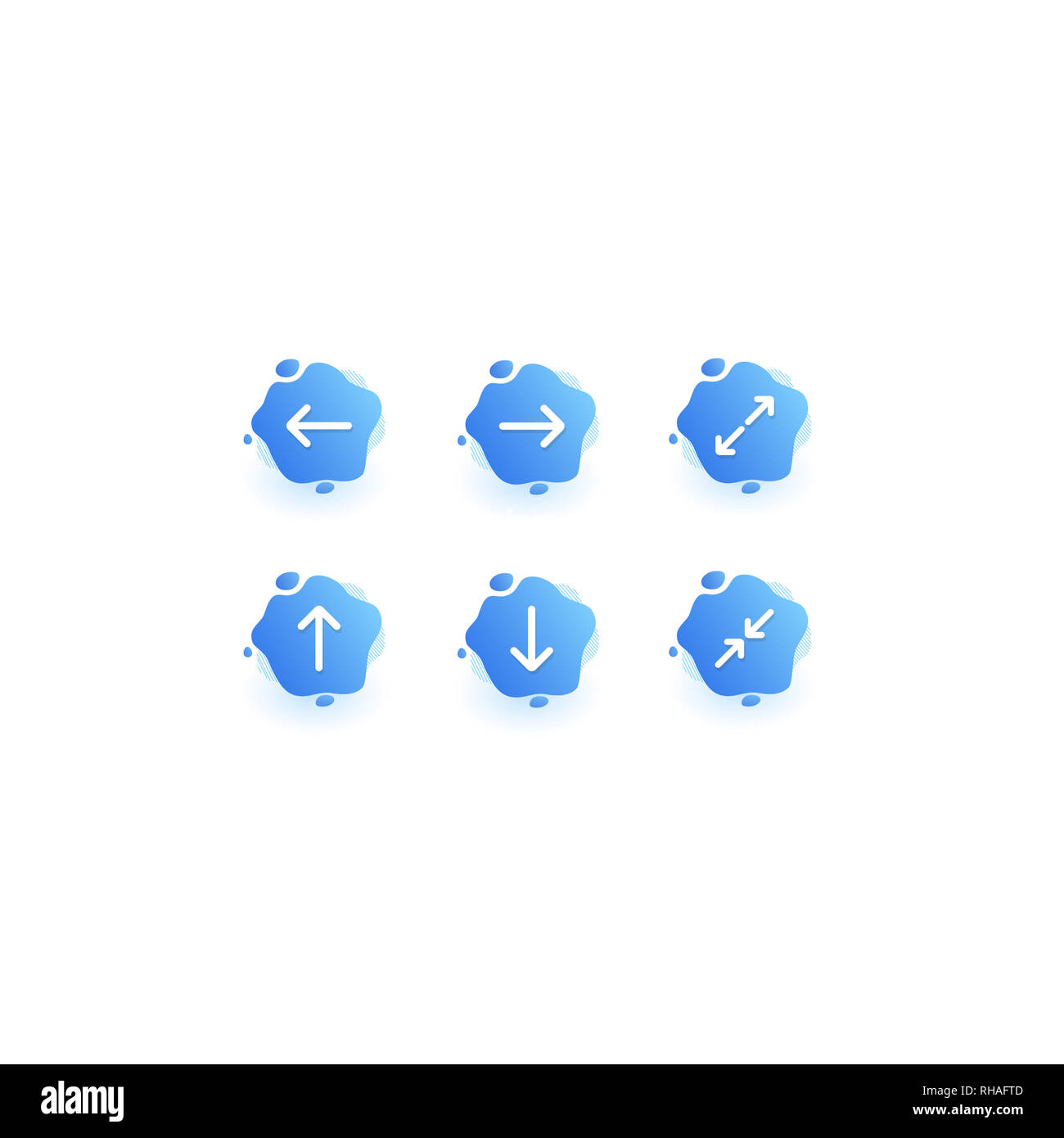 modern liquid notification arrow vector icon Stock Photo - Alamy