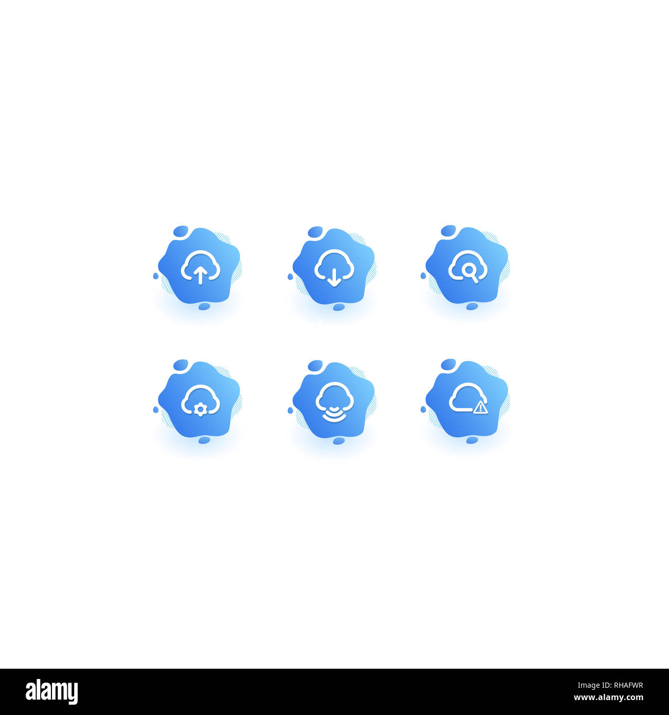 modern and beautiful notification cloud vector icon Stock Photo - Alamy