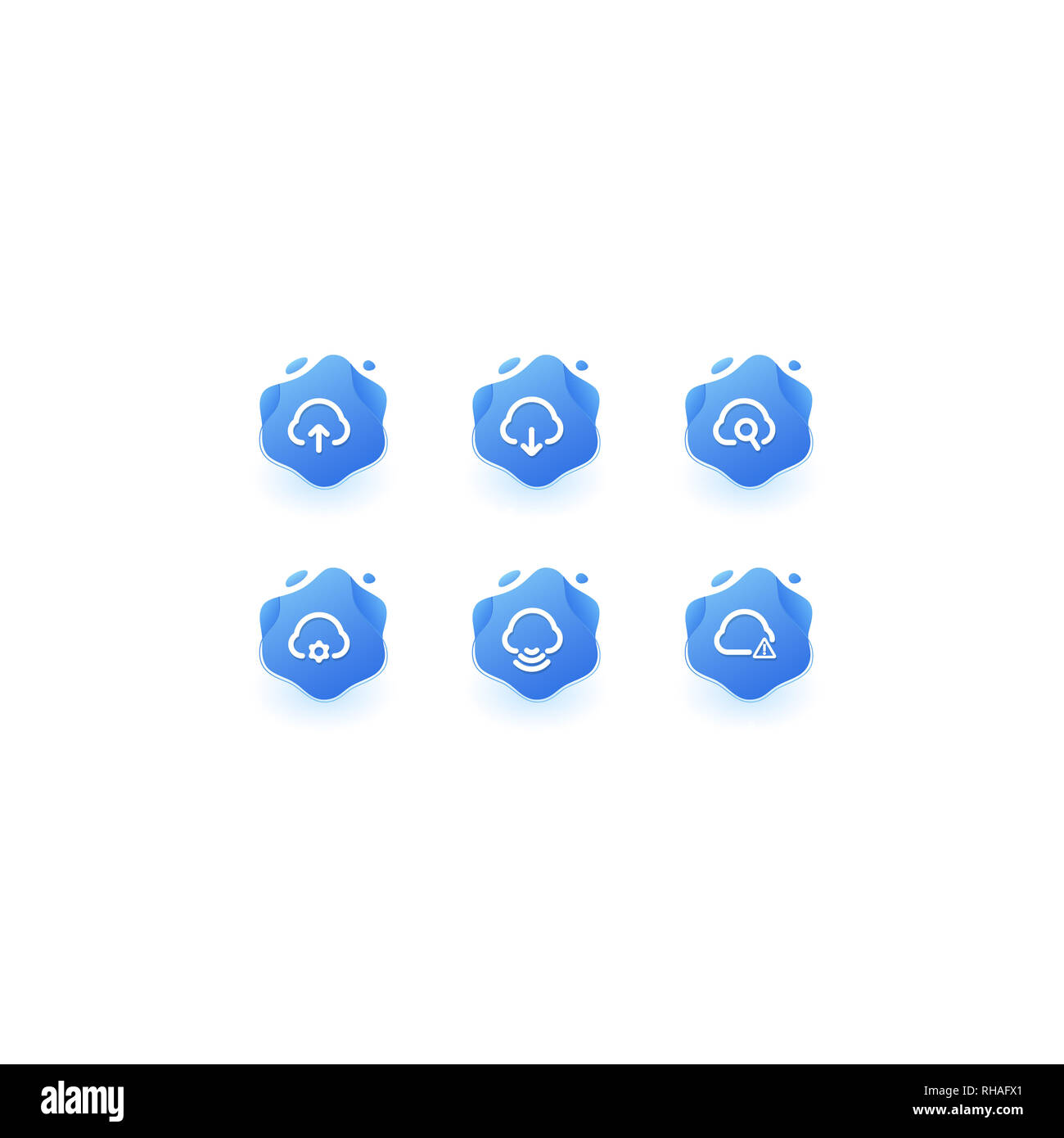 modern and beautiful notification cloud vector icon Stock Photo - Alamy