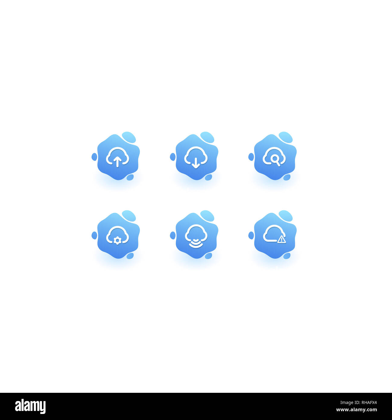 modern and beautiful notification cloud vector icon Stock Photo - Alamy