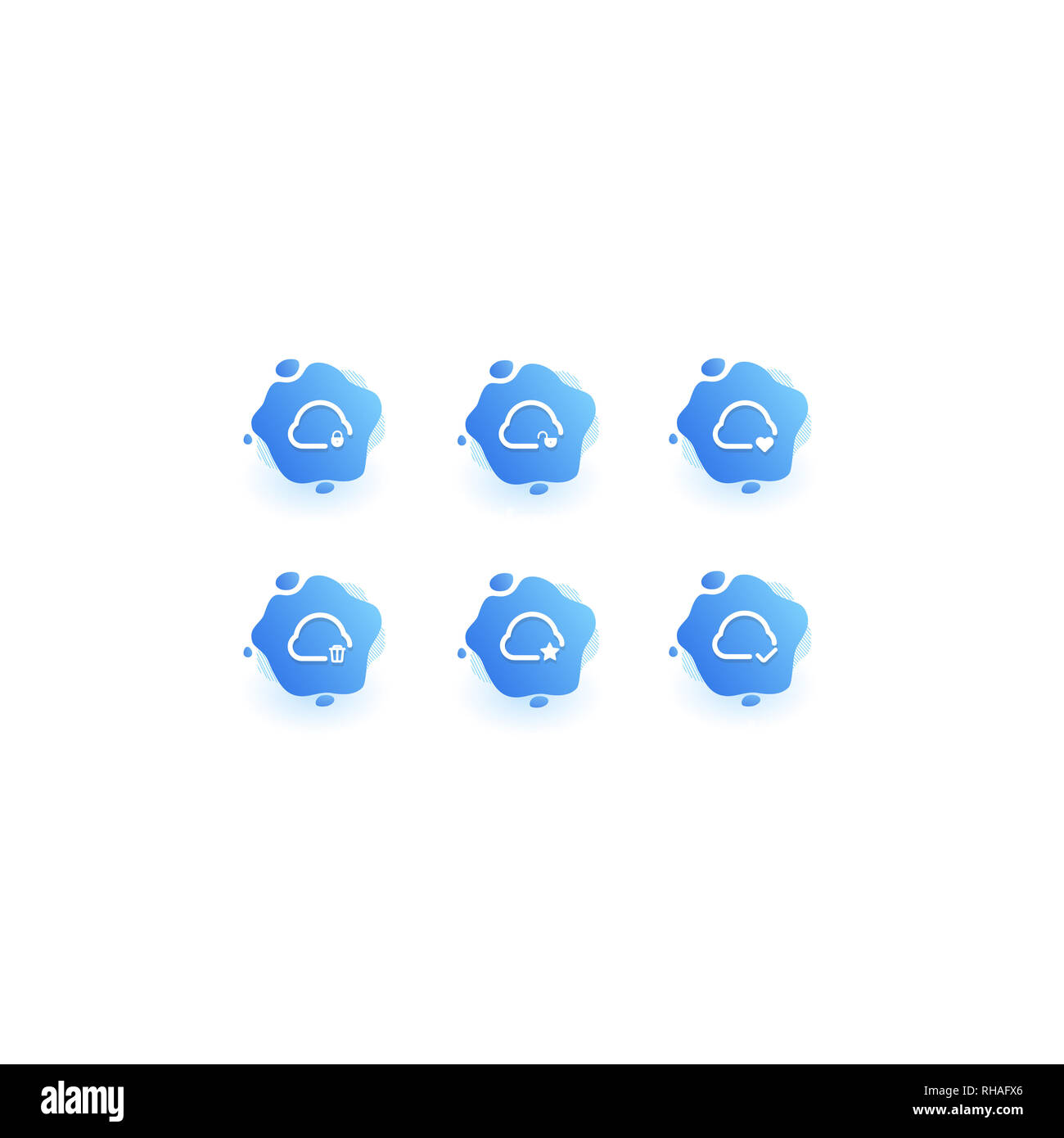 modern and beautiful notification cloud vector icon Stock Photo - Alamy