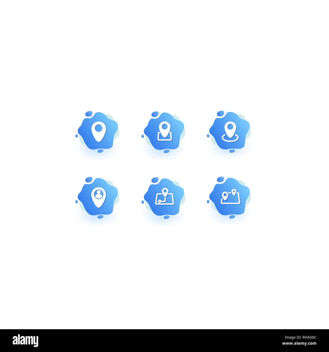 modern web or mobile location notification vector icon Stock Photo - Alamy