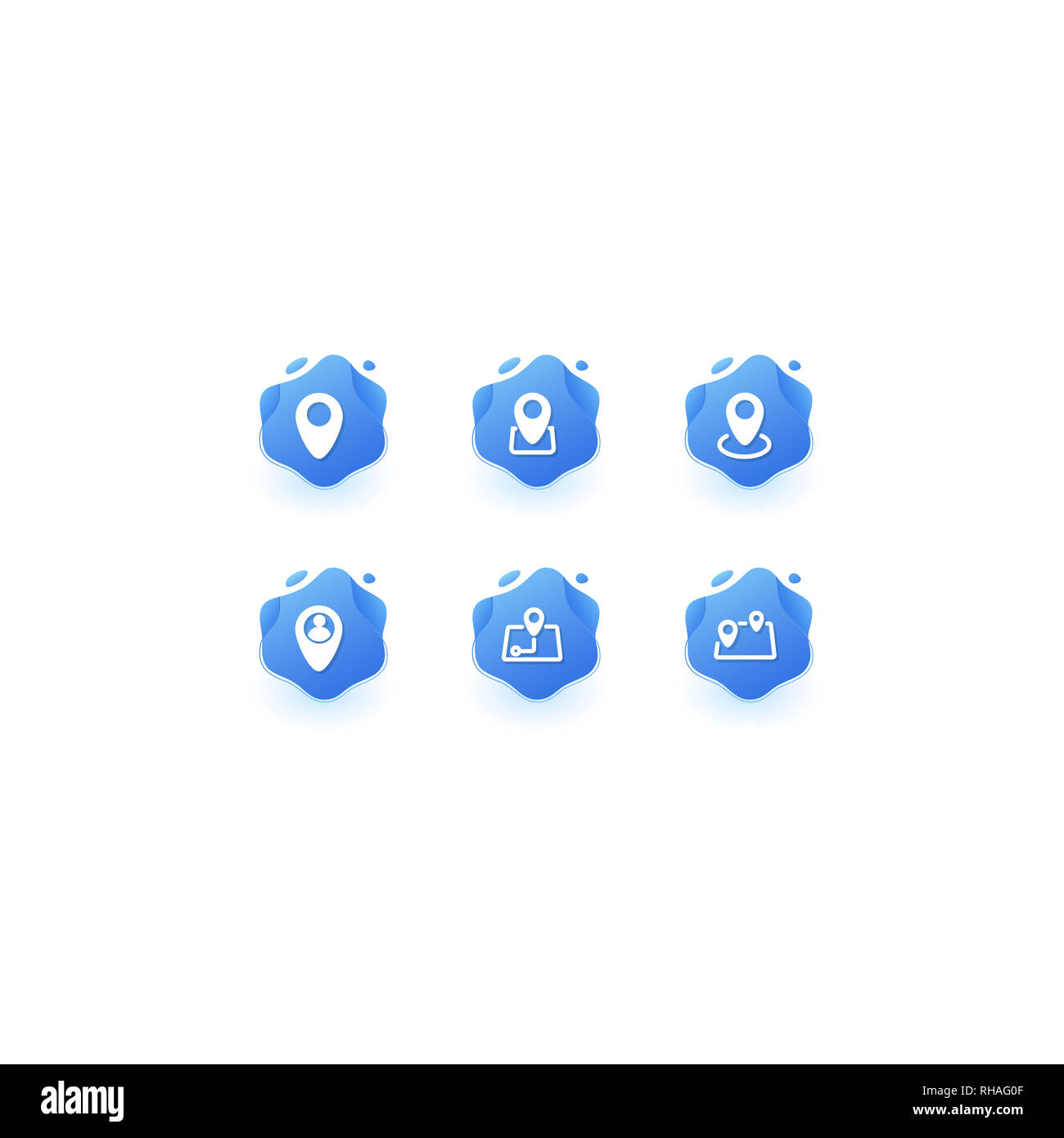 modern web or mobile location notification vector icon Stock Photo - Alamy