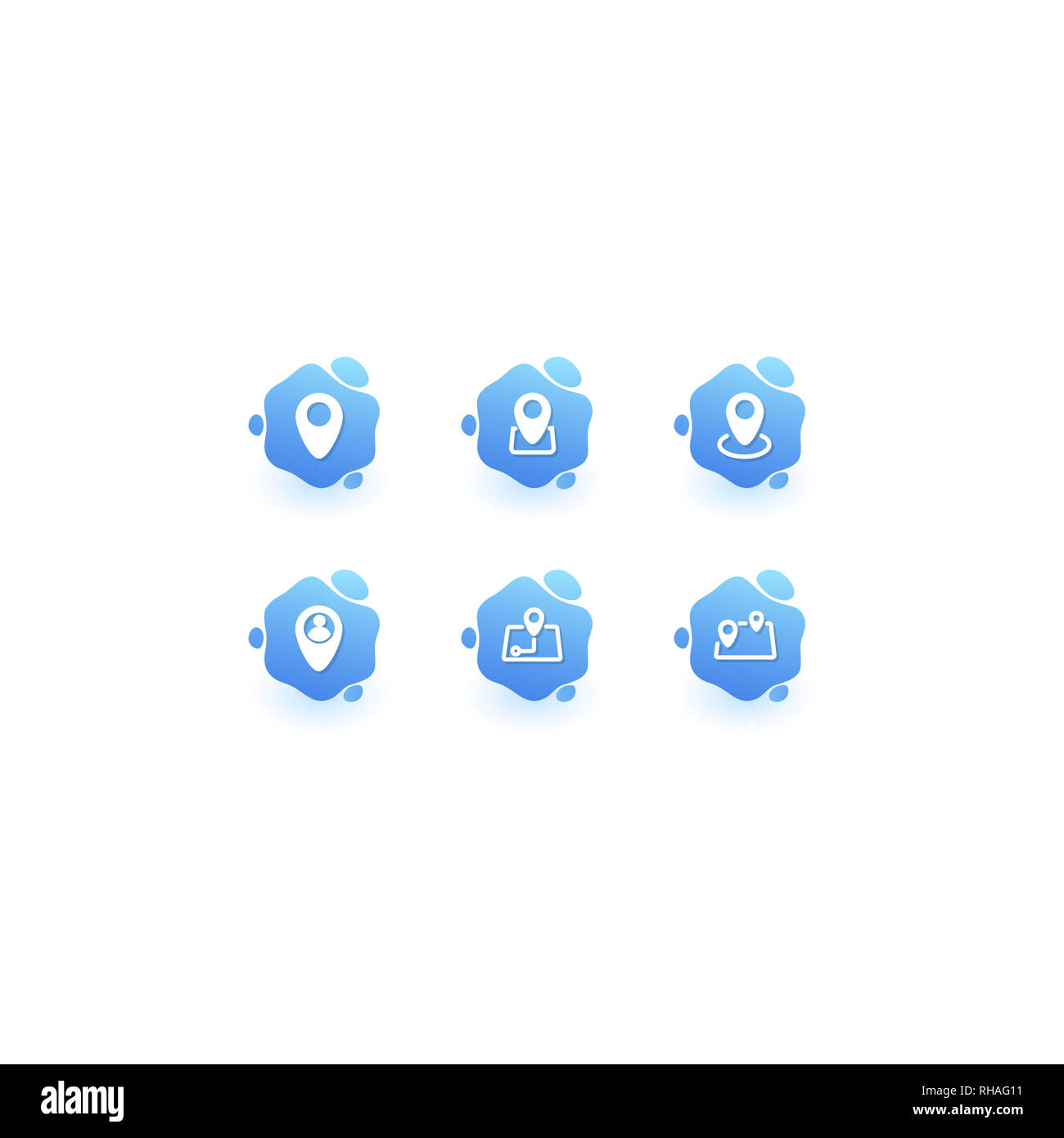 modern web or mobile location notification vector icon Stock Photo - Alamy