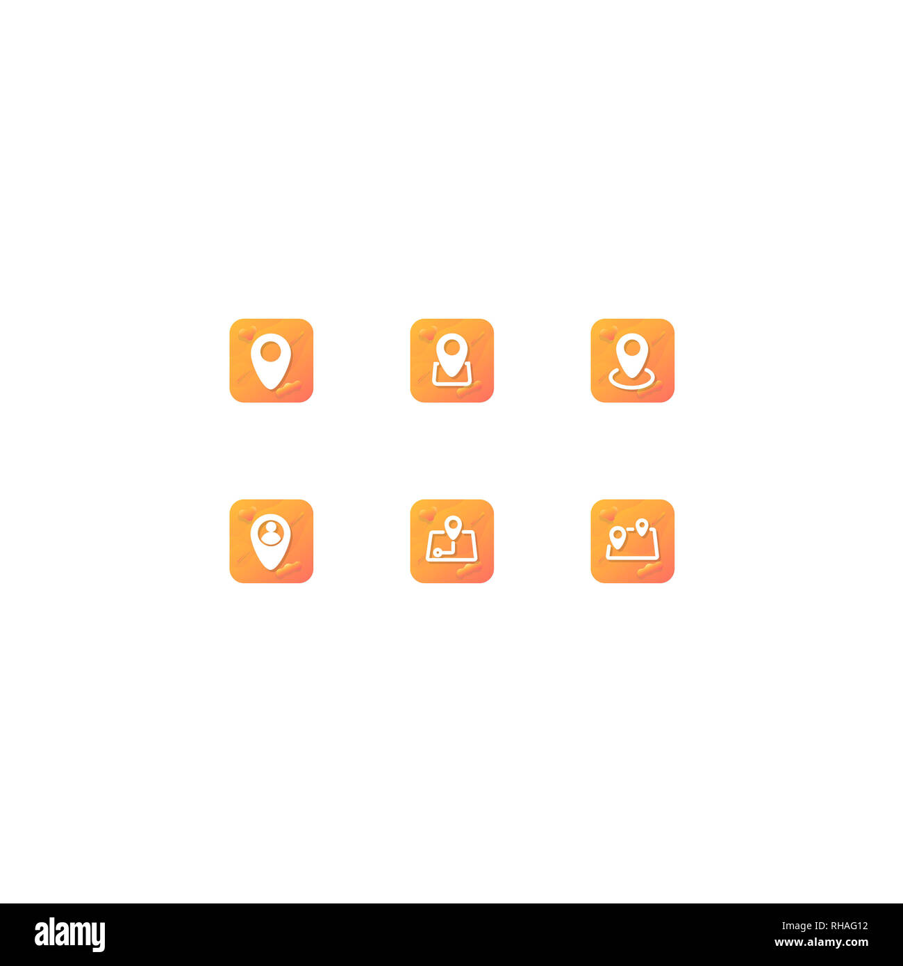 modern web or mobile location notification vector icon Stock Photo - Alamy