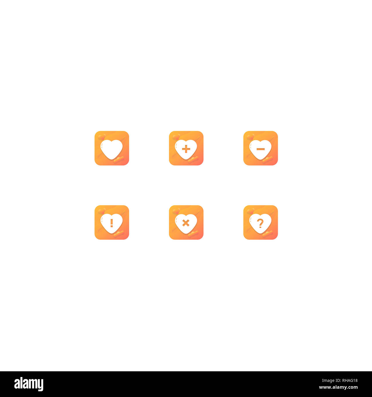 modern web or mobile love notification vector icon Stock Photo - Alamy