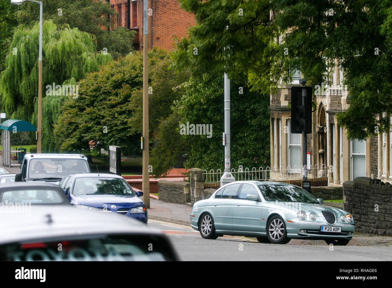 Cars traffic, Cardiff, Wales, United Kingdom Stock Photo - Alamy
