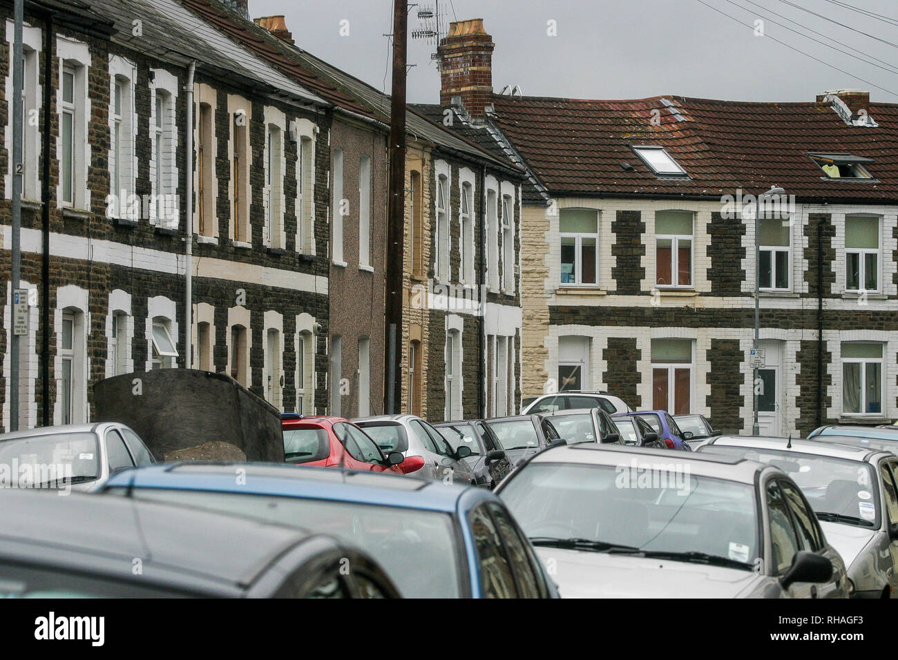 Popular housing district, Cardiff, Wales, United Kingdom Stock Photo ...