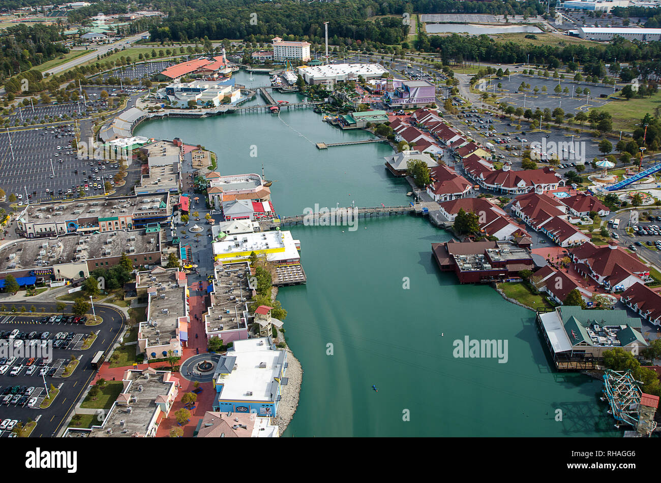 Aerial View of the Grand Strand of Myrtle Beach, South Carolina Stock ...
