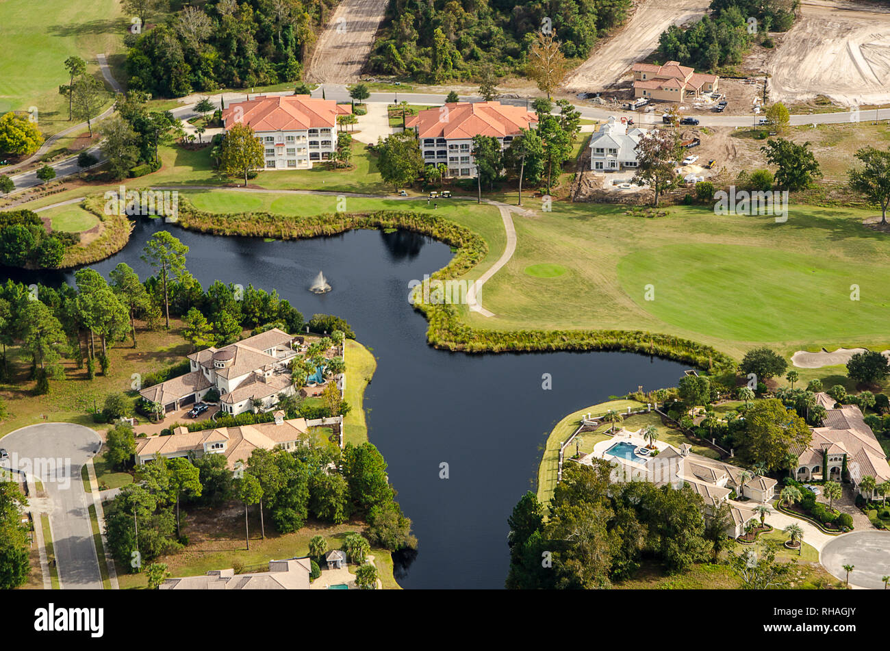 Aerial View of the Grand Strand of Myrtle Beach, South Carolina Stock ...