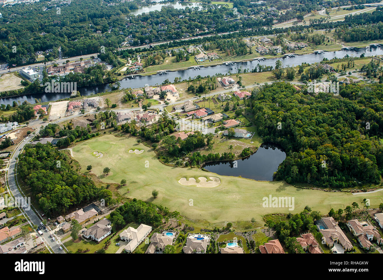 Aerial View of the Grand Strand of Myrtle Beach, South Carolina Stock ...