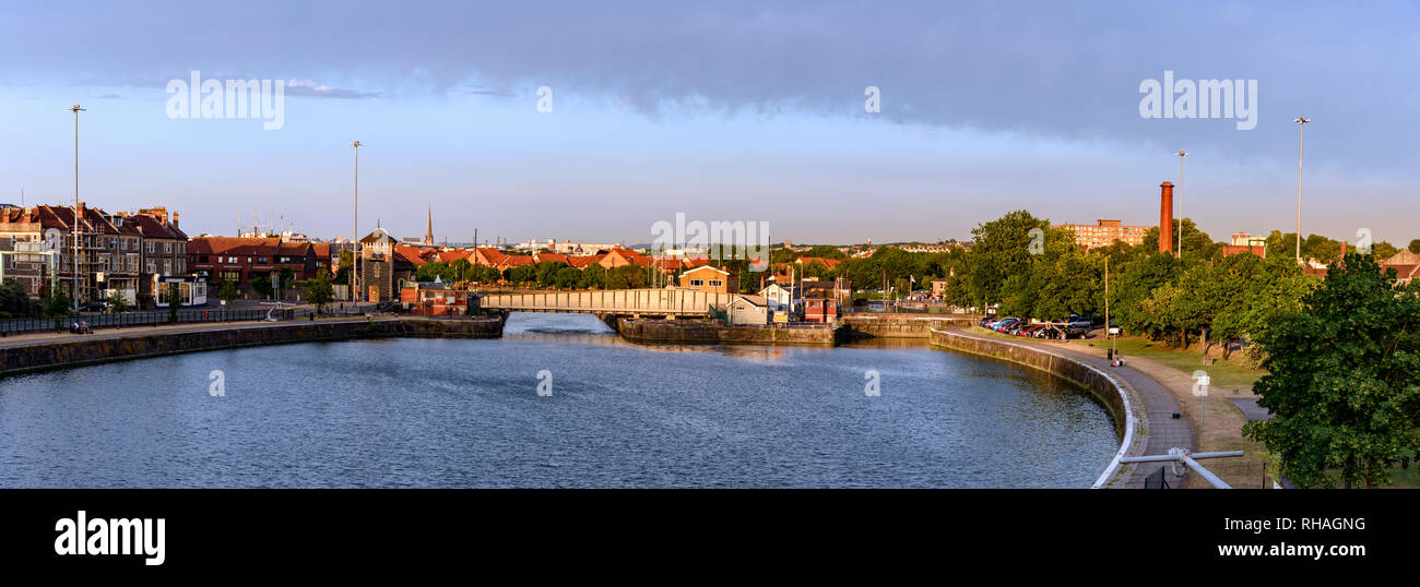 Panoramic view of River Avon Bristol UK Stock Photo - Alamy