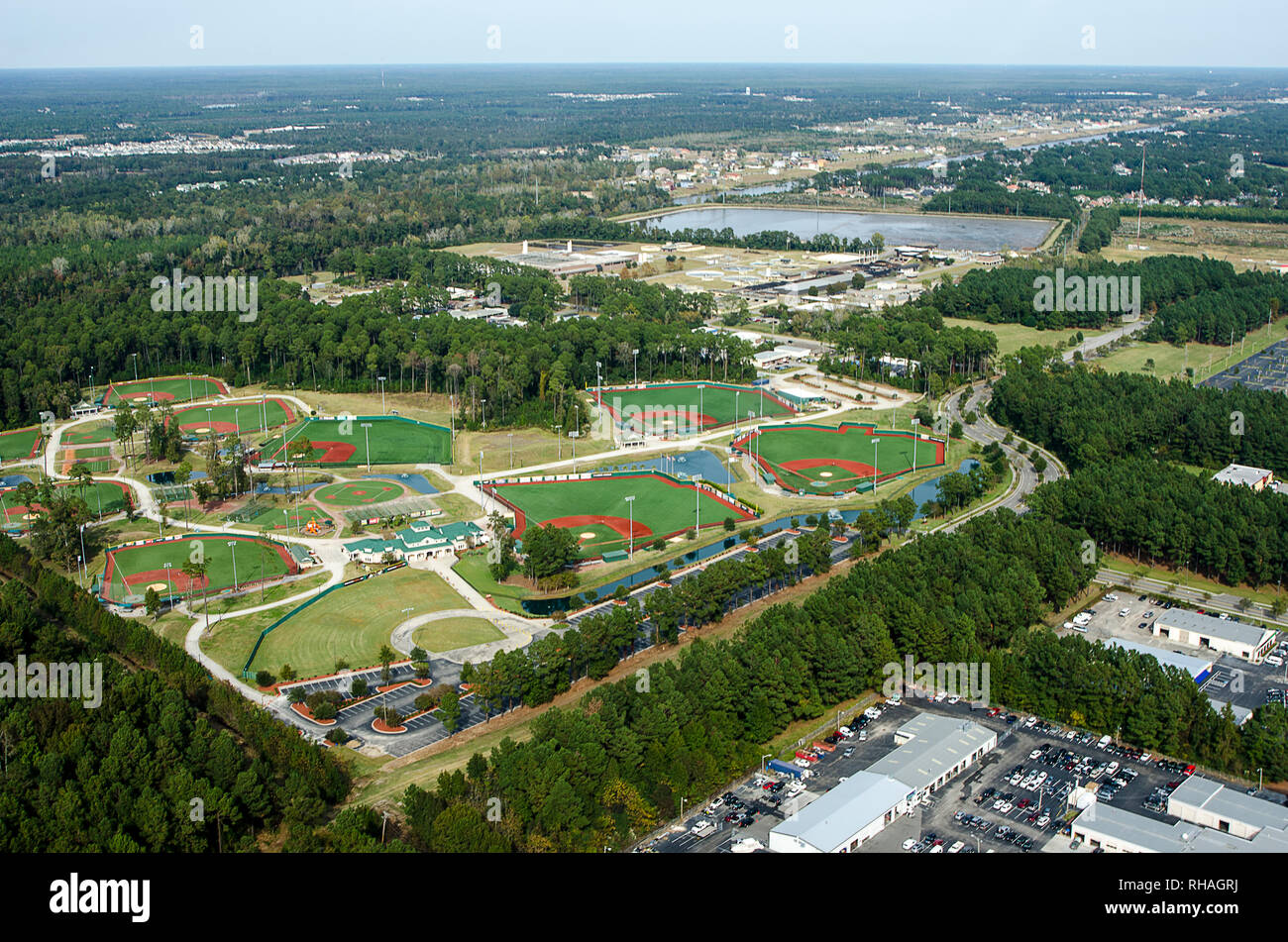 Aerial View of the Grand Strand of Myrtle Beach, South Carolina Stock ...